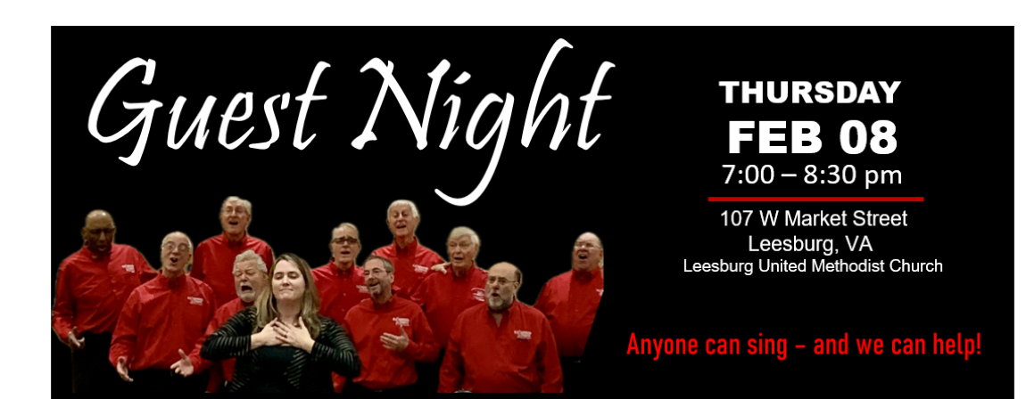 Old Dominion Chorus - 02/08/2024 7:00pm - Chapter Meeting - Guest Night